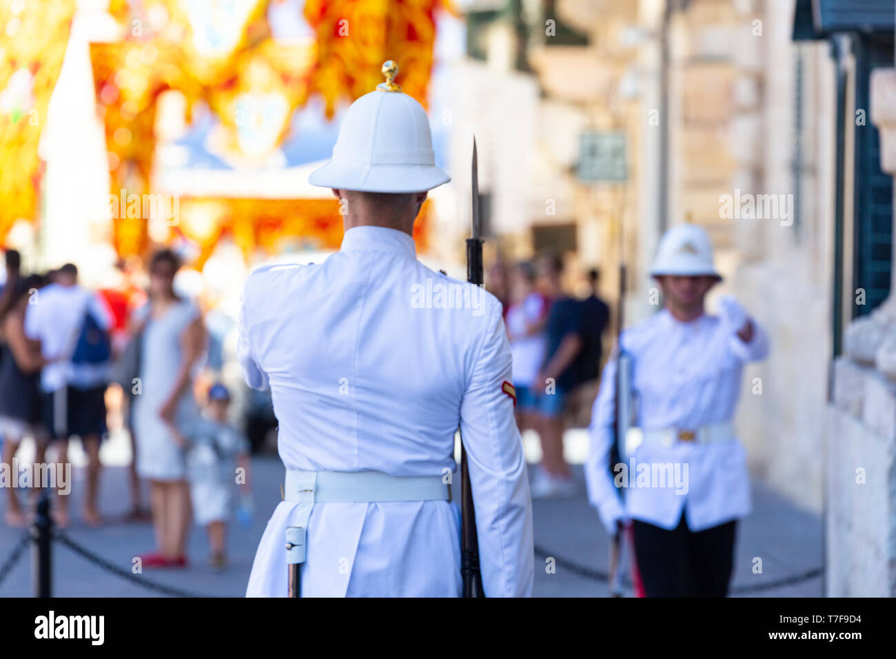 Malta, Malta, Valletta, Guards in front of Buckingham Palace Stock ...