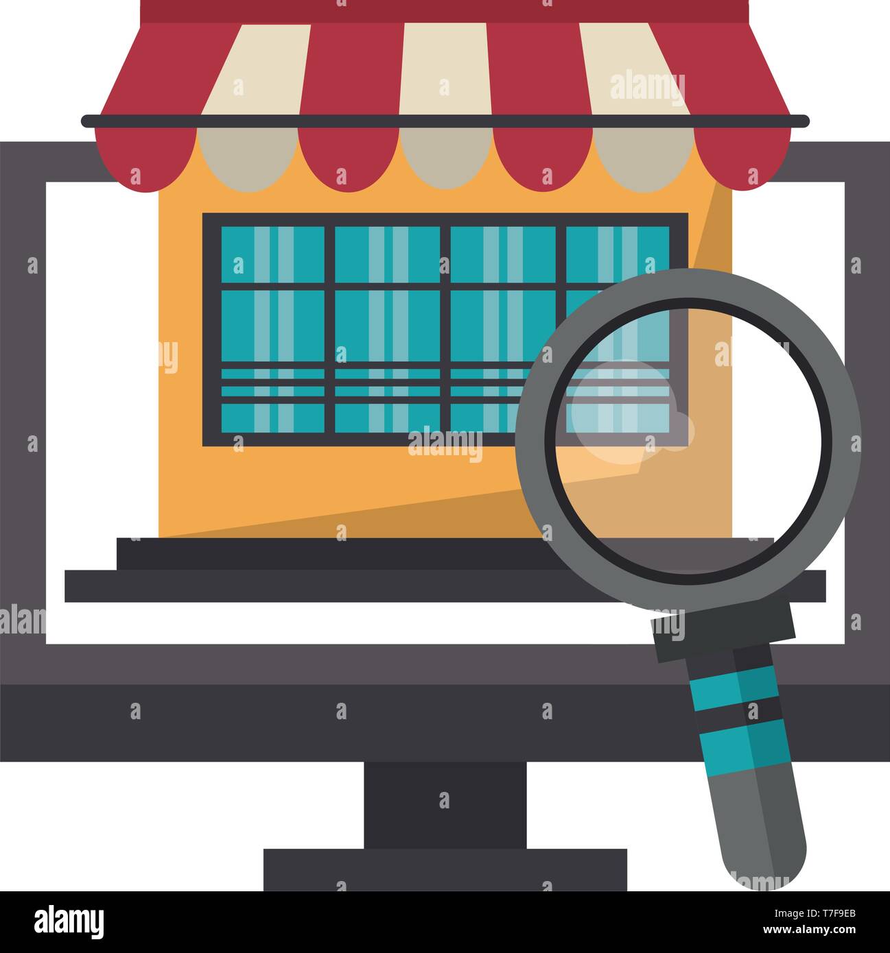 online shopping concept cartoon Stock Vector Image & Art - Alamy