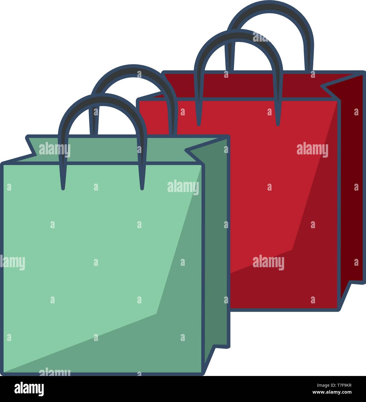 shopping bags cartoon Stock Vector Image & Art - Alamy