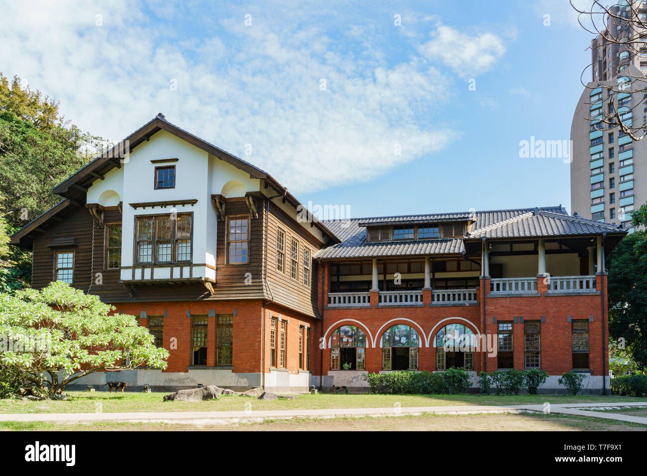 Taipei, JAN 5: Exterior view of the Beitou Hot Spring Museum on JAN 5 ...