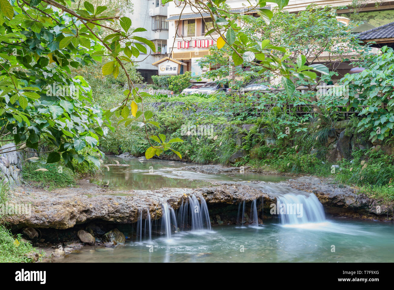 The hot spring river of Beitou area at Taipei, Taiwan Stock Photo - Alamy