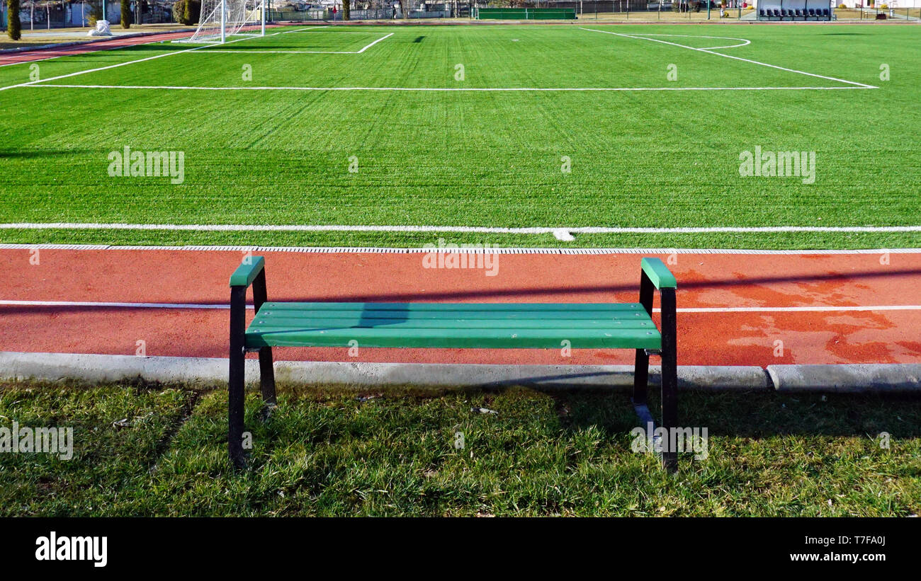 Empty football pitch stadium hi-res stock photography and images - Alamy