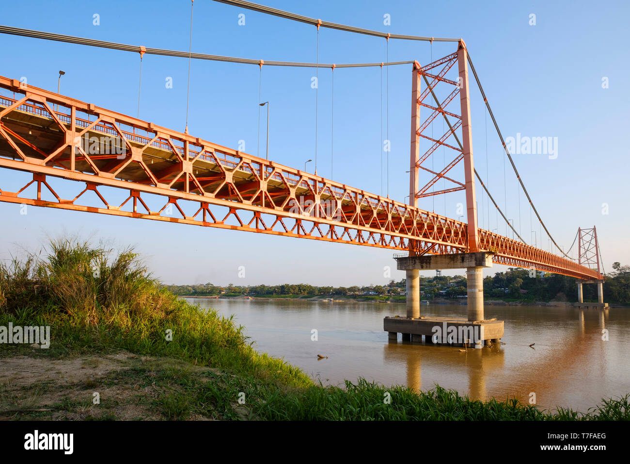Puente Presidente Guillermo Billinghurst (also known as Continental Bridge) over Madre de Dios ...
