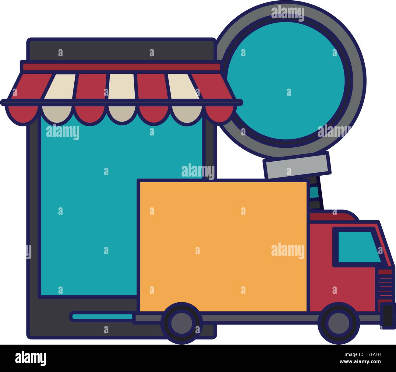 online shopping concept cartoon Stock Vector Image & Art - Alamy