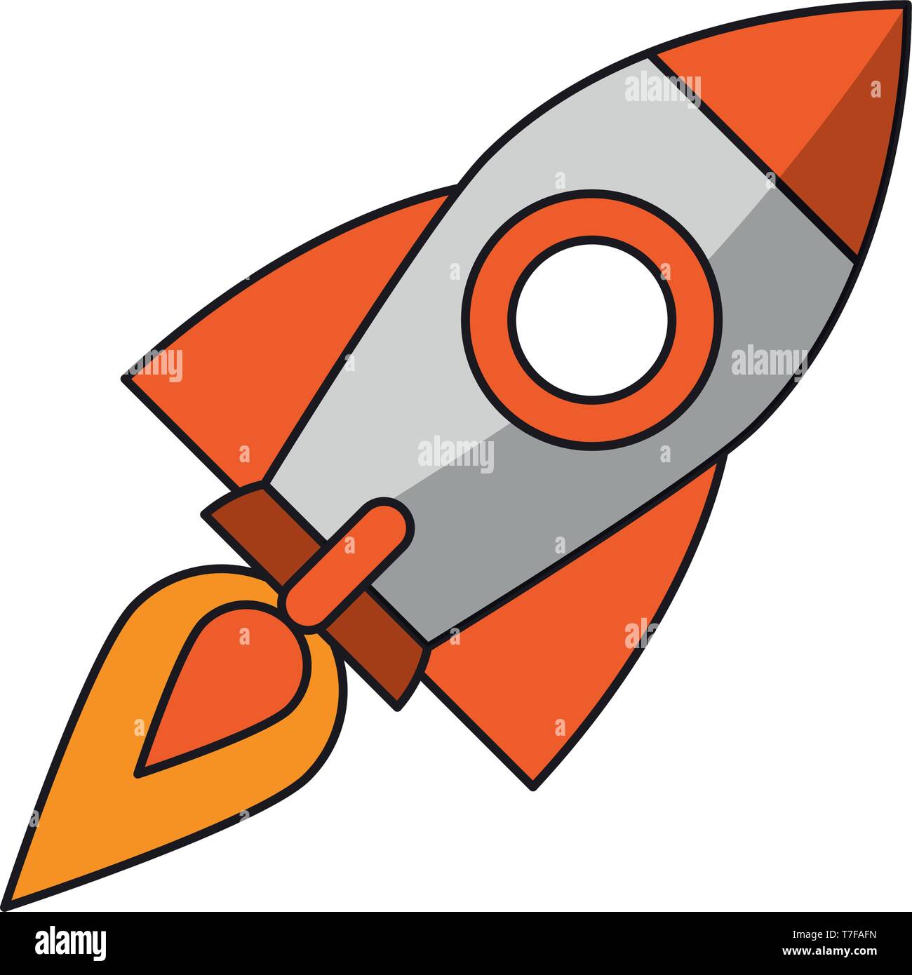 rocket taking off cartoon Stock Vector Image & Art - Alamy