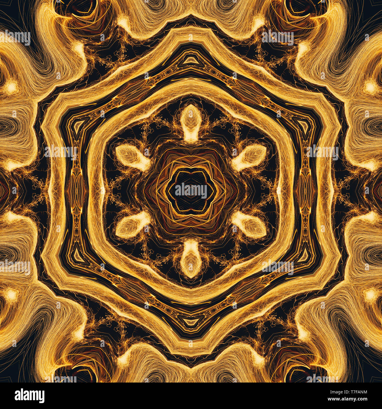 Abstract gold background. Fractal luxury art. Graphic painting golden ...