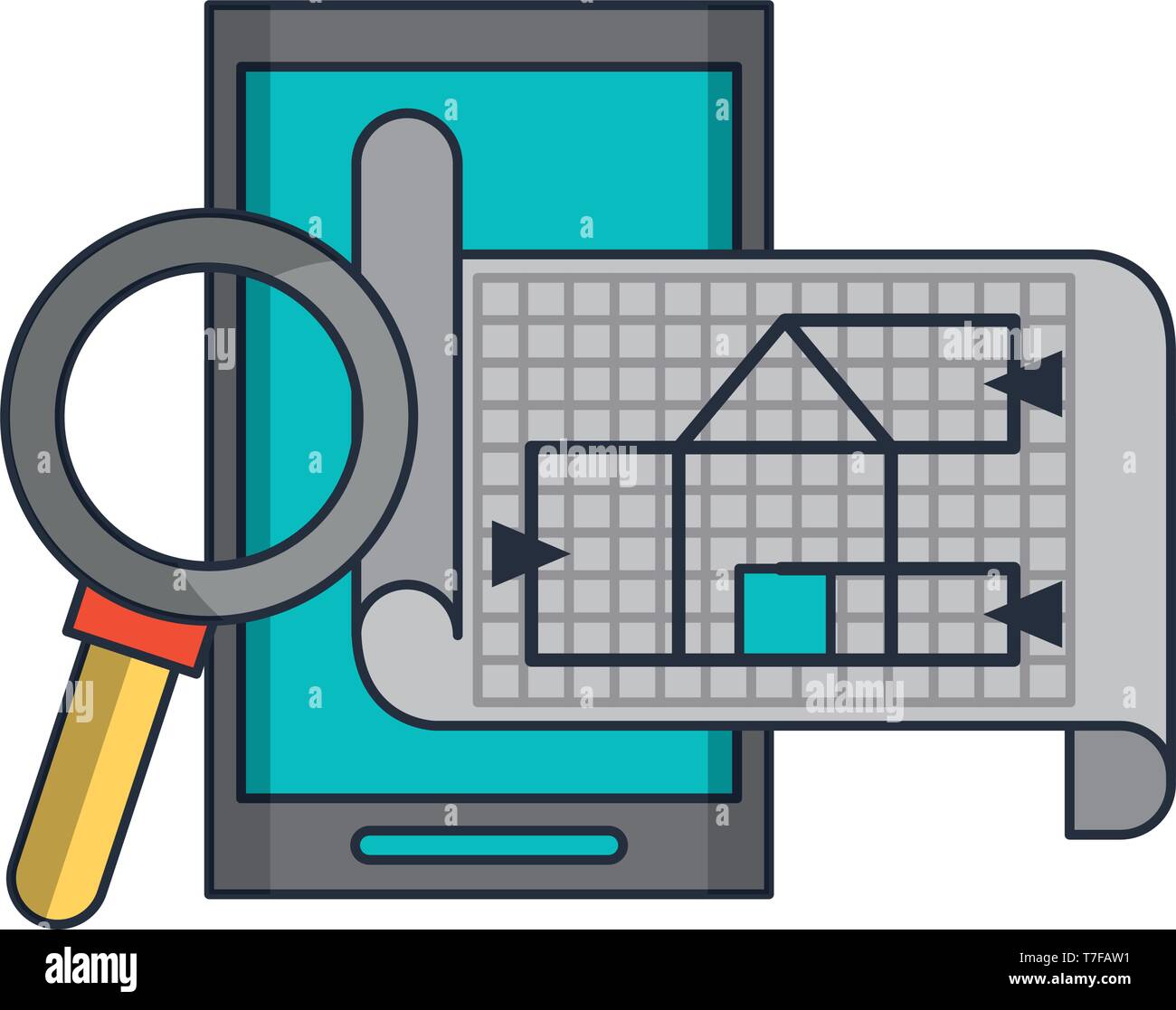 architecture work elements cartoon Stock Vector Image & Art - Alamy