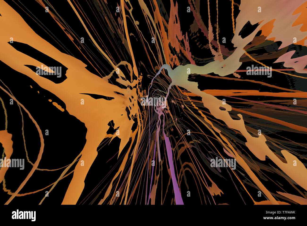 Abstract graphic painting golden background. Elite and rich pattern ...