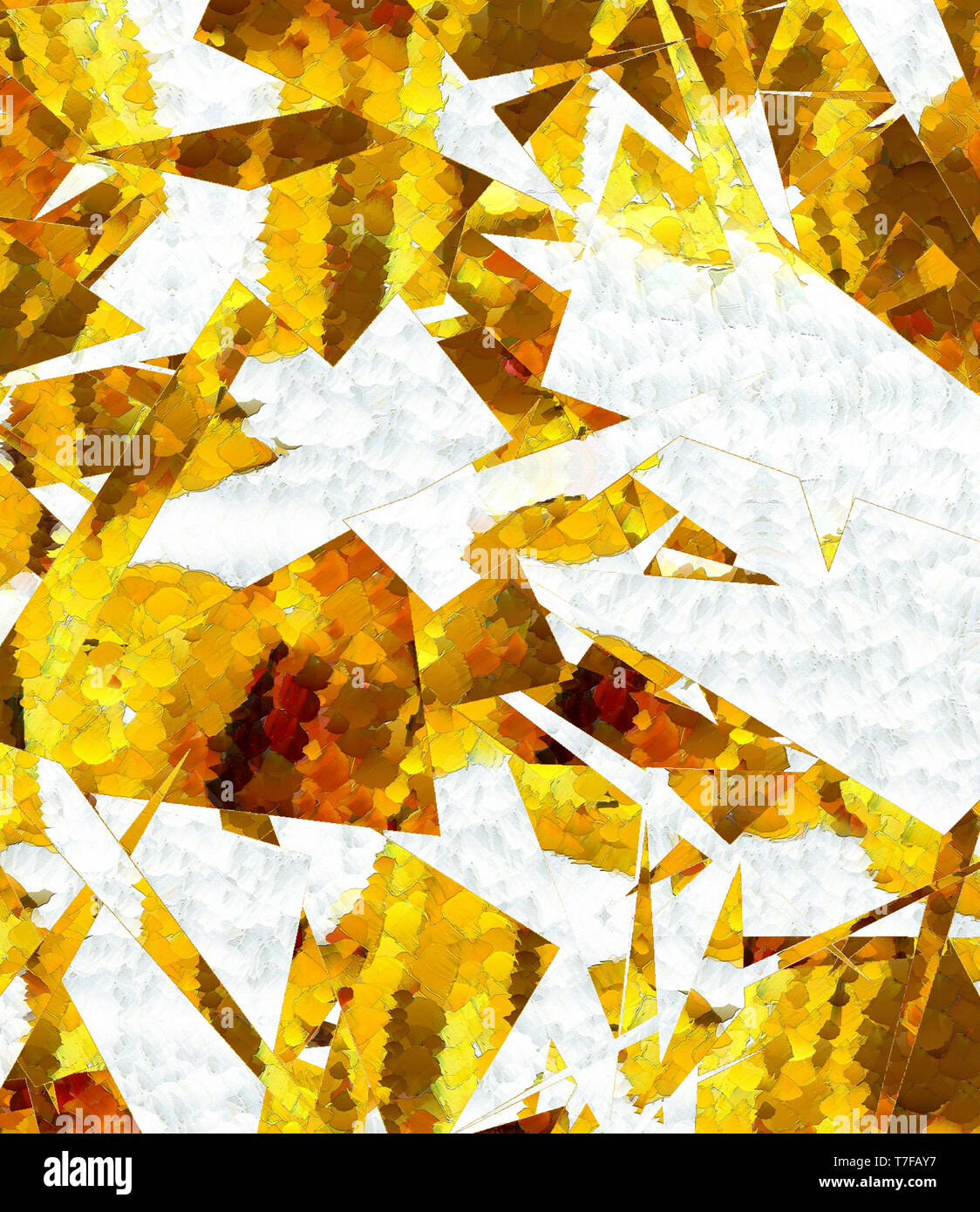 Abstract graphic painting golden background. Elite and rich pattern ...
