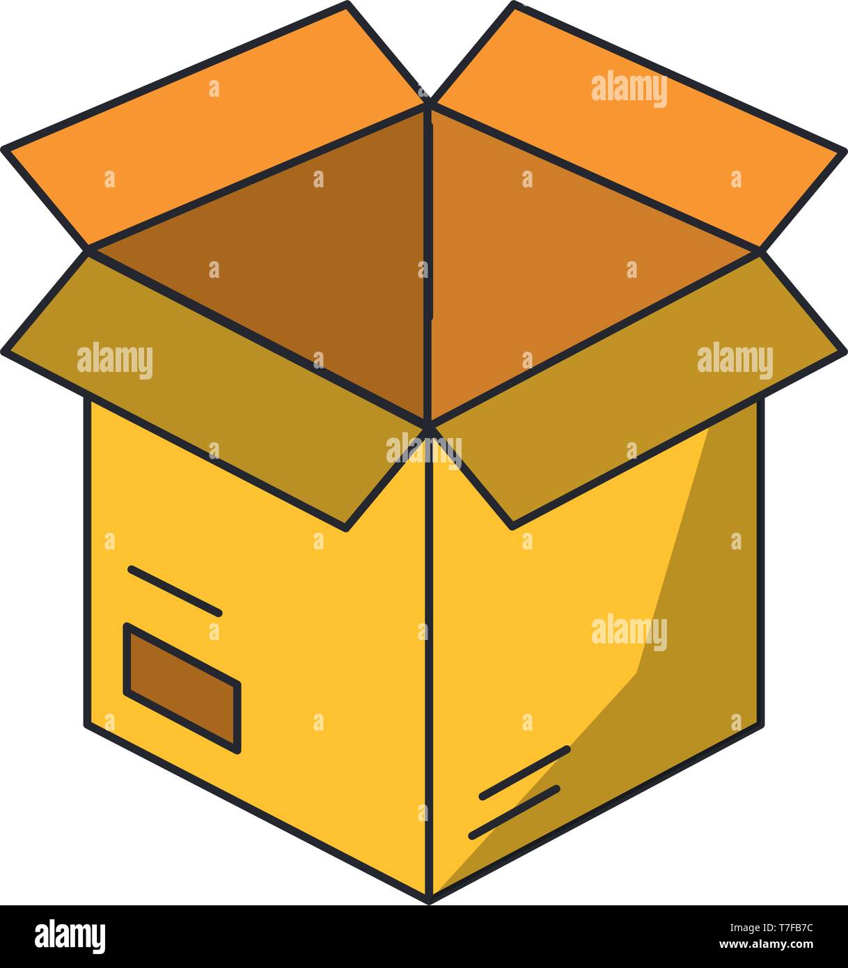 cardboard box cartoon Stock Vector Image & Art - Alamy