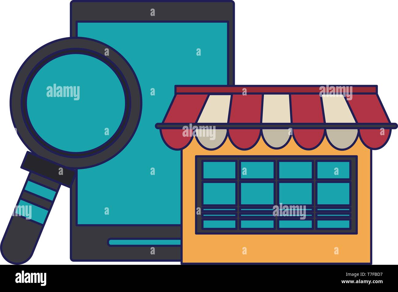 online shopping concept cartoon Stock Vector Image & Art - Alamy
