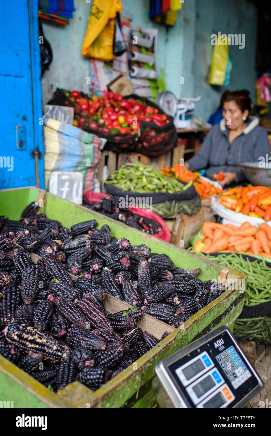 Very popular Peruvian Chincha Morada at Food Market of Barranca, Peru ...