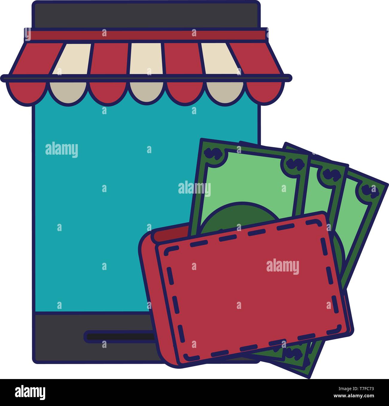 online shopping concept cartoon Stock Vector Image & Art - Alamy