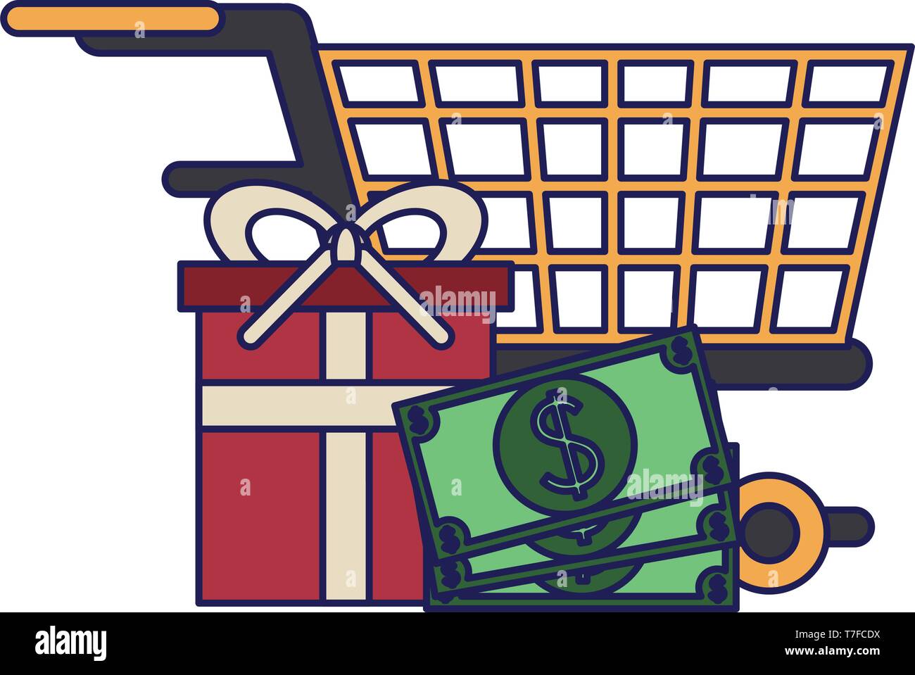 shopping concept cartoon Stock Vector Image & Art - Alamy