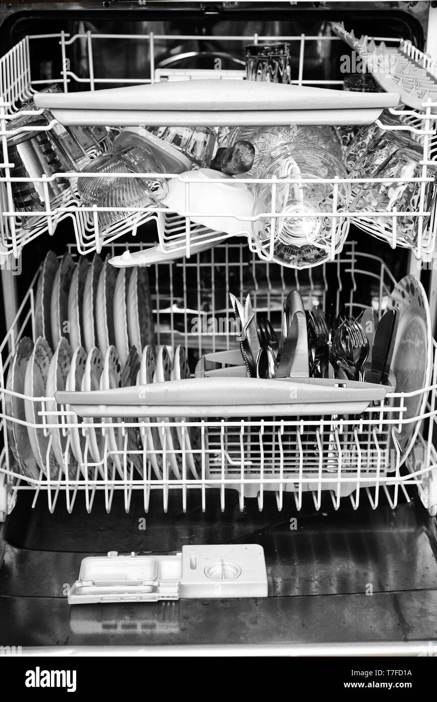 Dishwasher interior close up view Stock Photo - Alamy