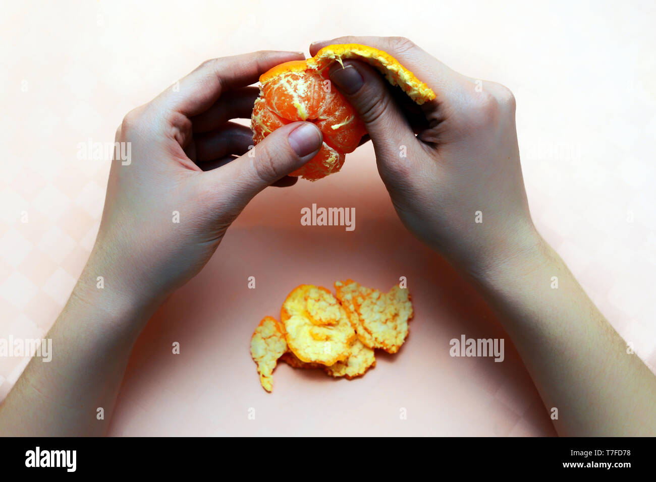 Mandarin orange skin hi-res stock photography and images - Alamy