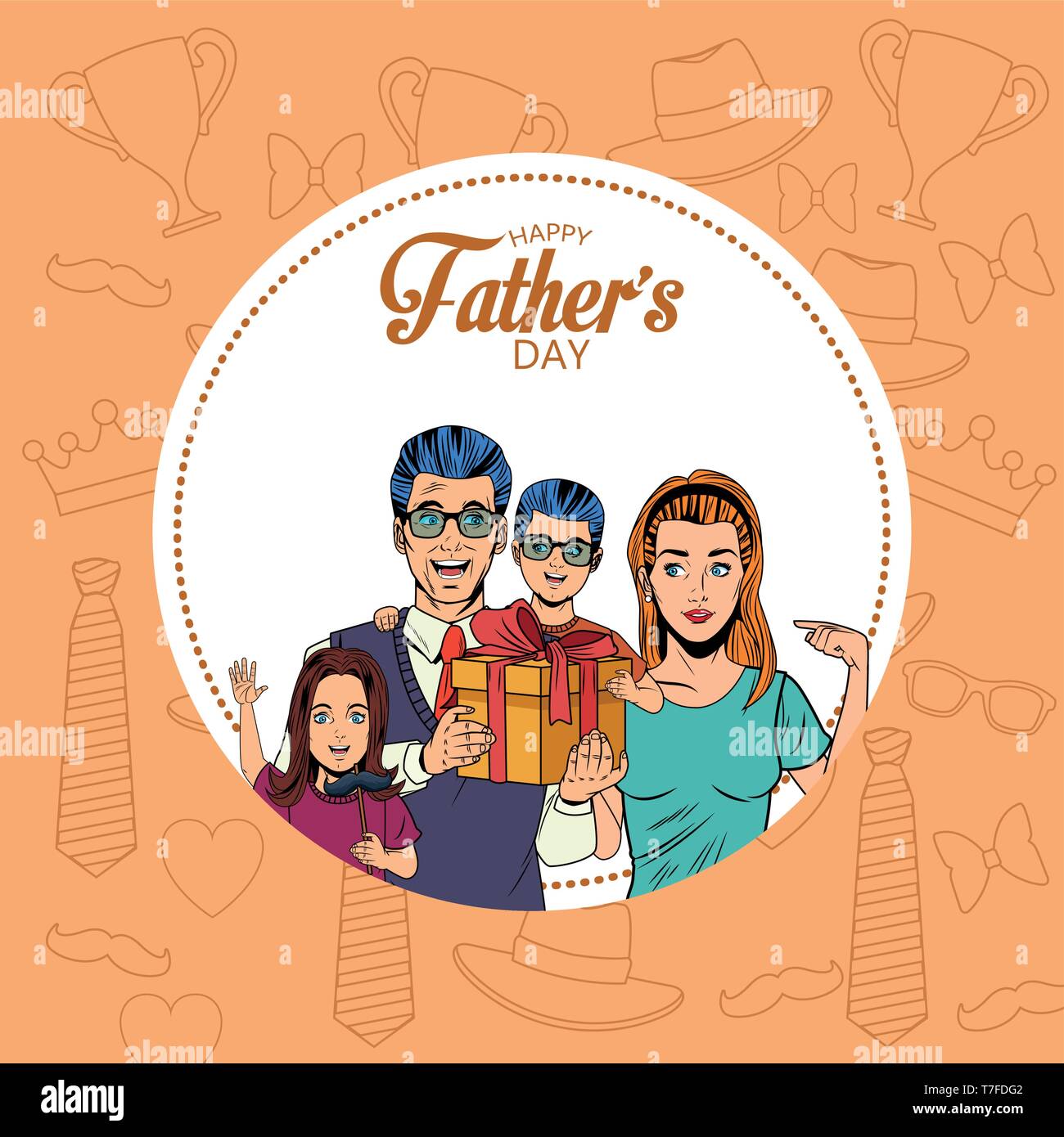 Happy fathers day card Stock Vector Image & Art - Alamy