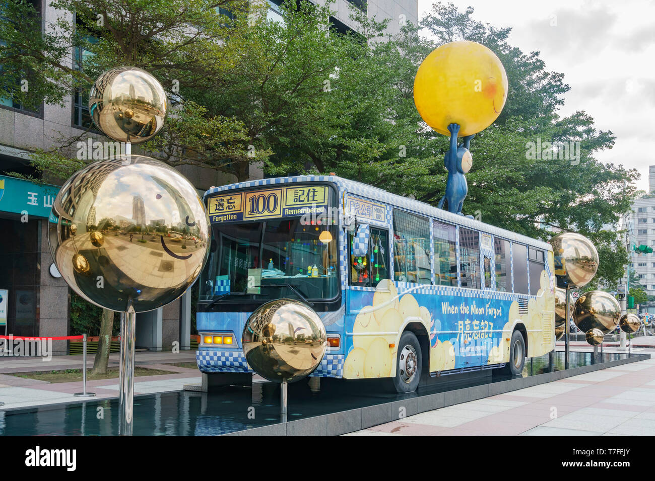 Taipei, JAN 4: Exterior view of the famous Jimmy’s Moon Bus on JAN 4 ...