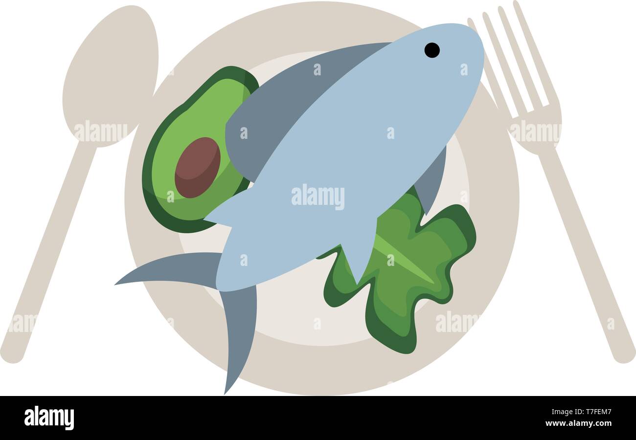 fish with vegetable Stock Vector Image & Art - Alamy