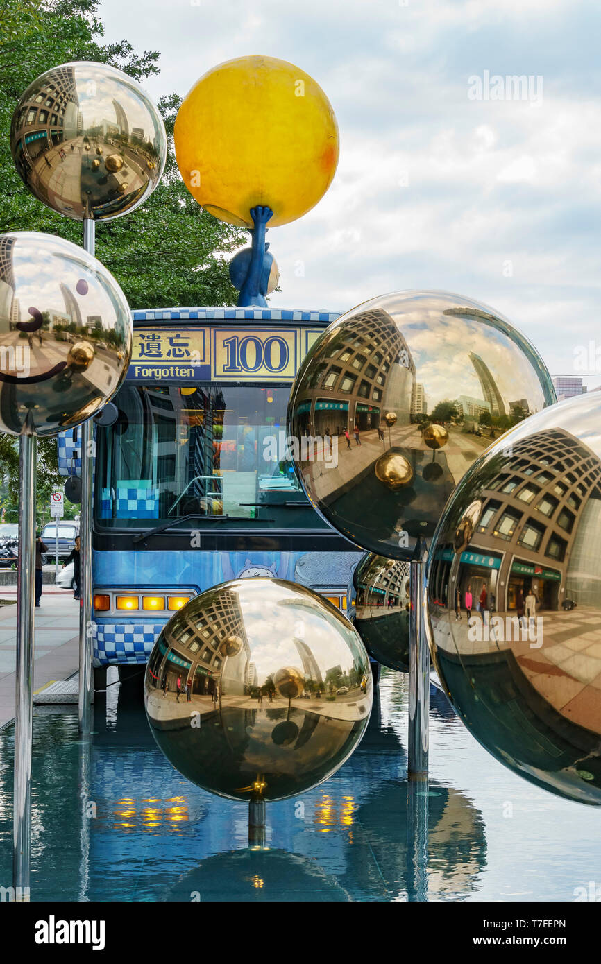 Taipei, JAN 4: Exterior view of the famous Jimmy’s Moon Bus on JAN 4 ...