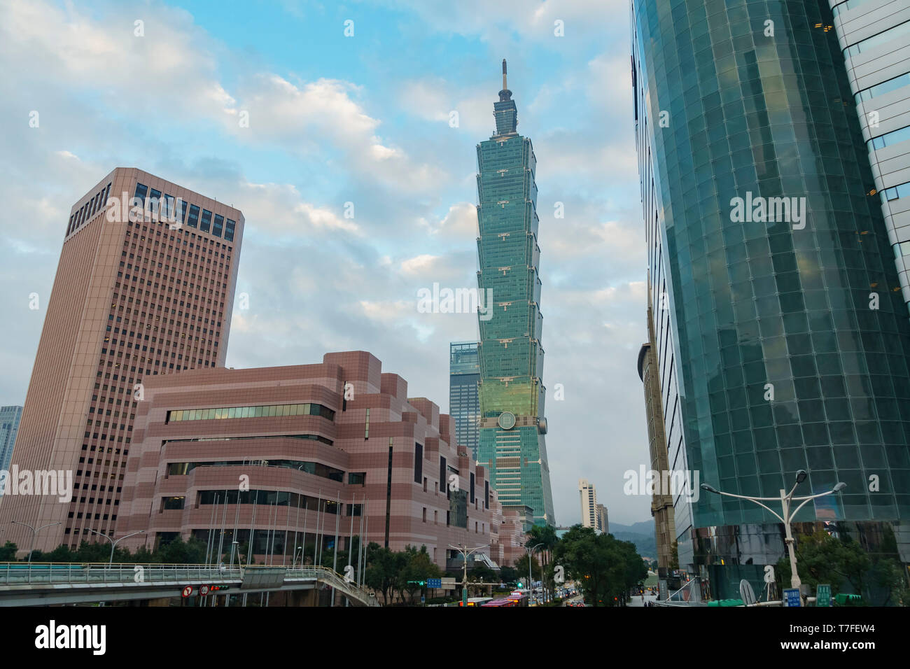 Taipei, JAN 4: Exterior view of the famous Taipei 101 on JAN 4, 2019 at ...