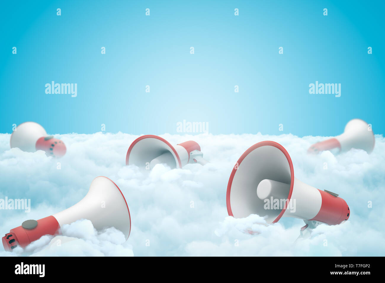 Set of megaphones hi-res stock photography and images - Alamy