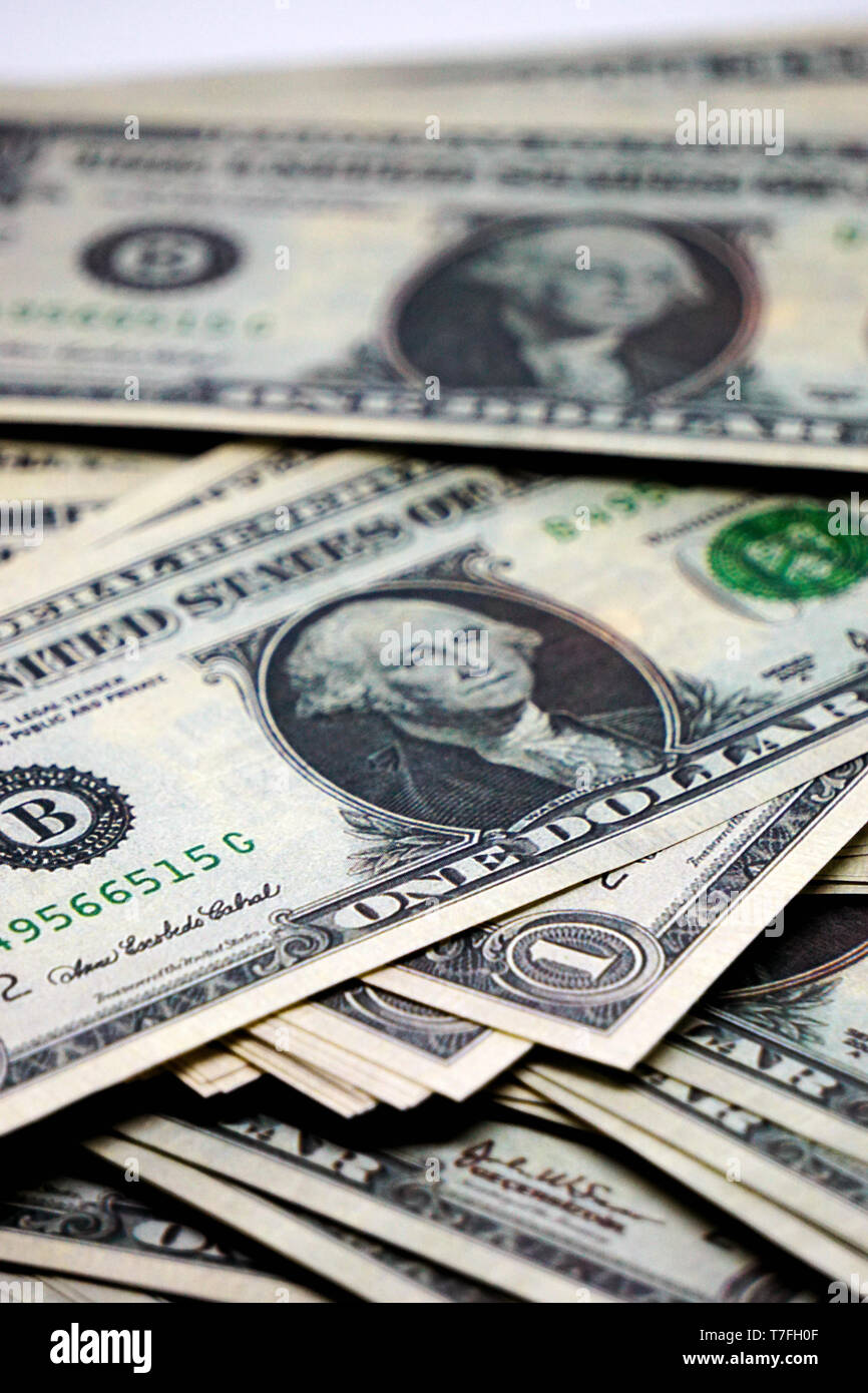 One us dollar banknote texture template background Stock Photo - Alamy