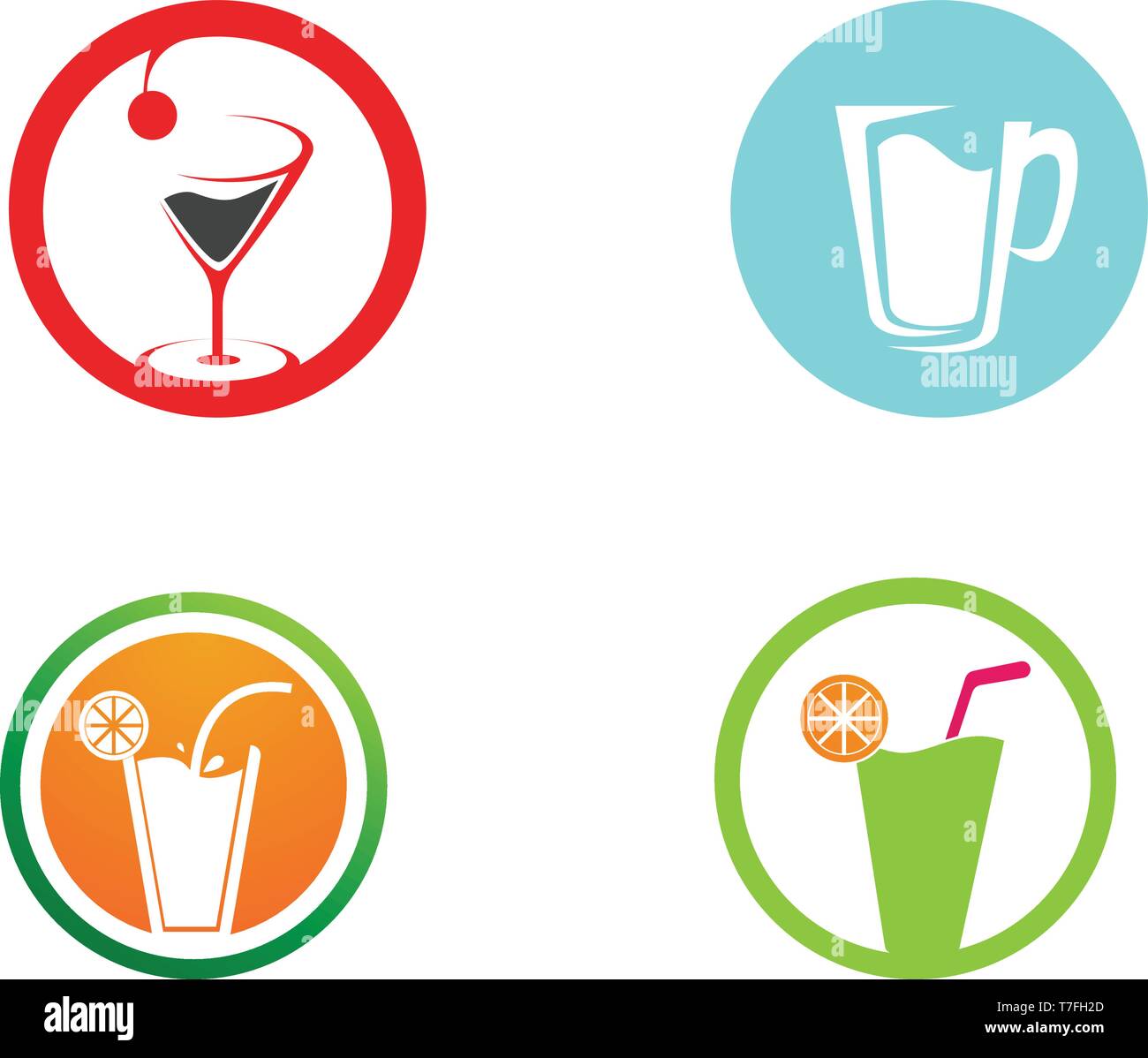 Drink juice logo and symbols template app Stock Vector Image & Art - Alamy