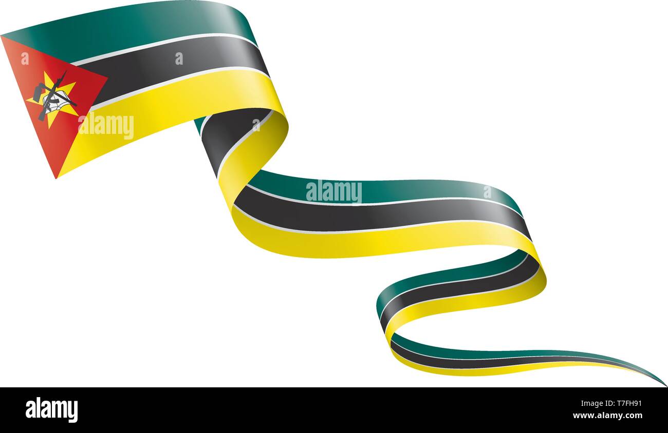 Mozambique flag, vector illustration on a white background Stock Vector ...