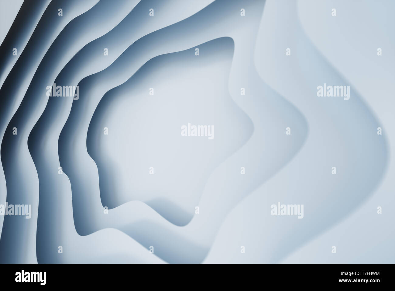 Abstract white paper cut background, paper cut template. 3D white ...