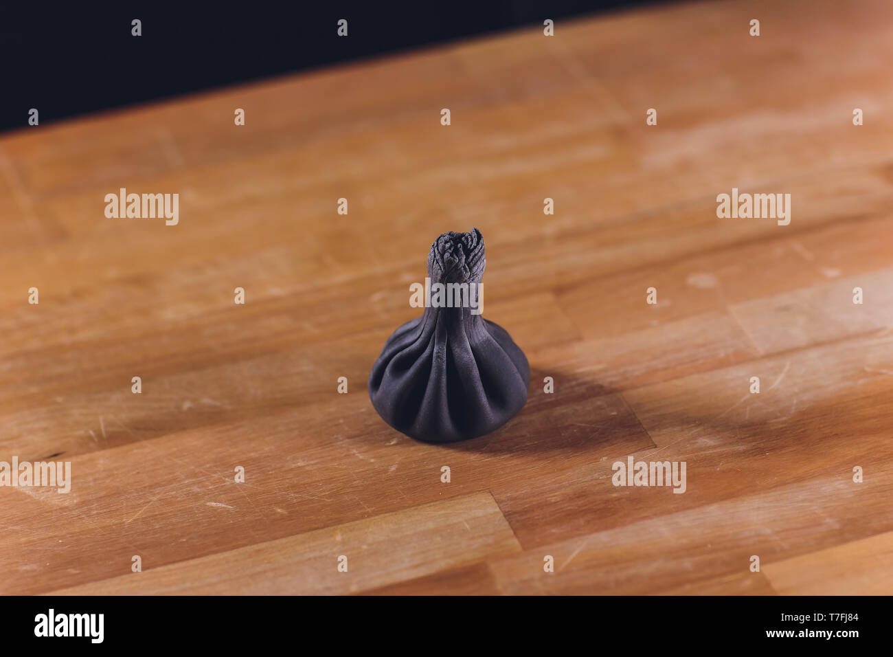 National Georgian cuisine Khinkali metal background Cook prepares ...