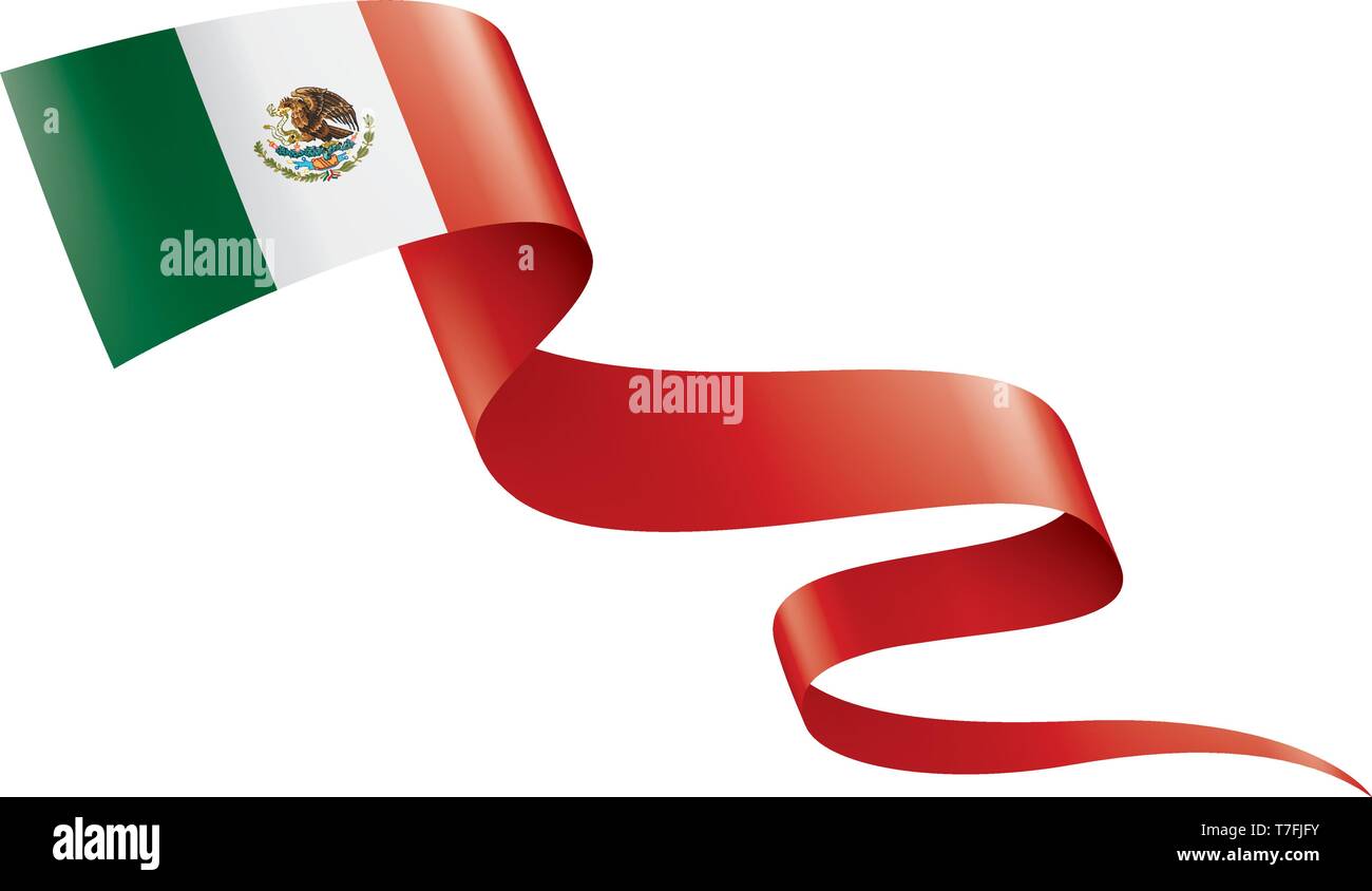 Mexican flag, vector illustration on a white background Stock Vector ...