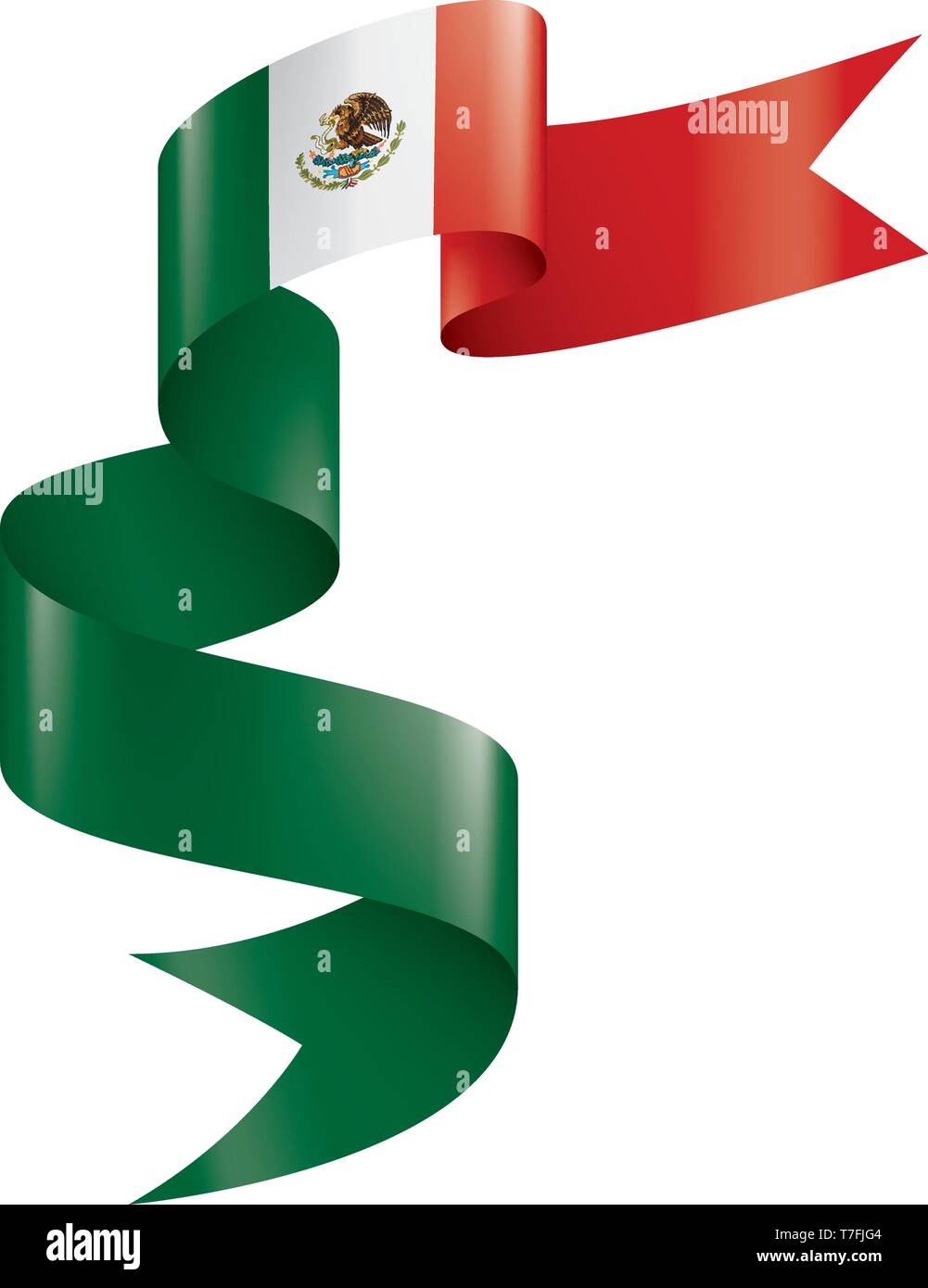 Mexican flag, vector illustration on a white background Stock Vector ...