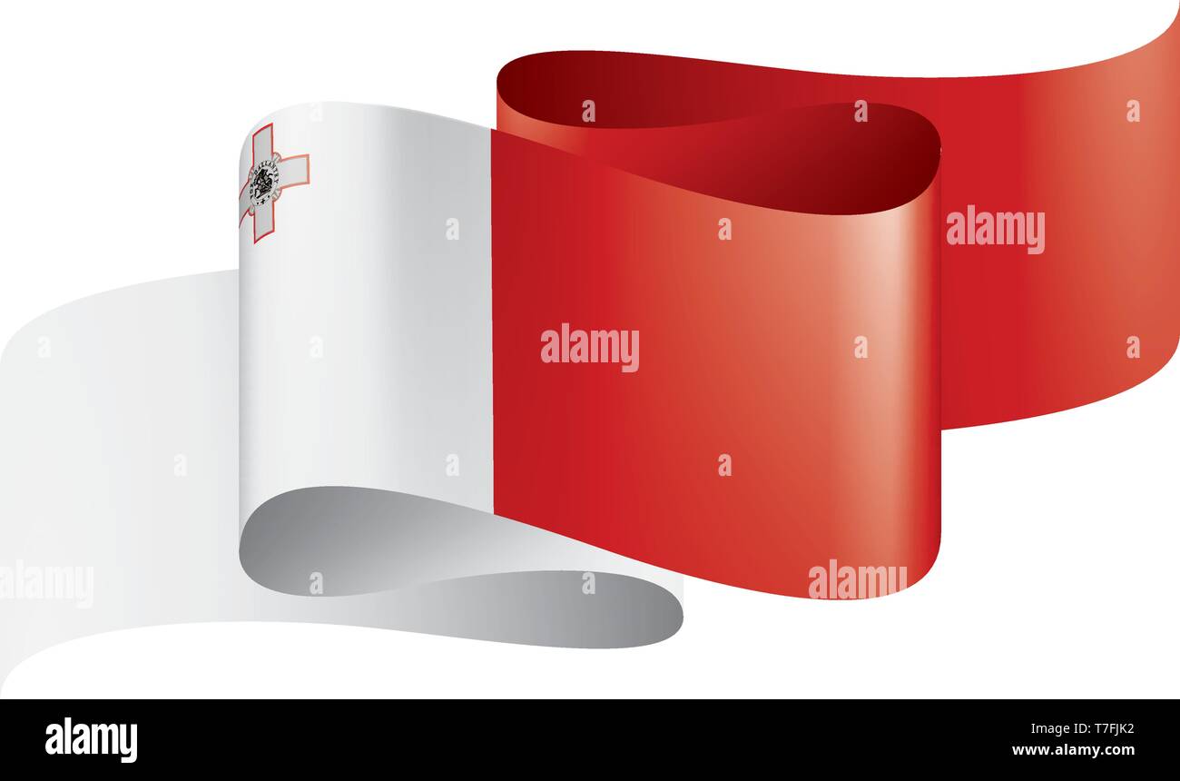 Malta flag, vector illustration on a white background Stock Vector ...