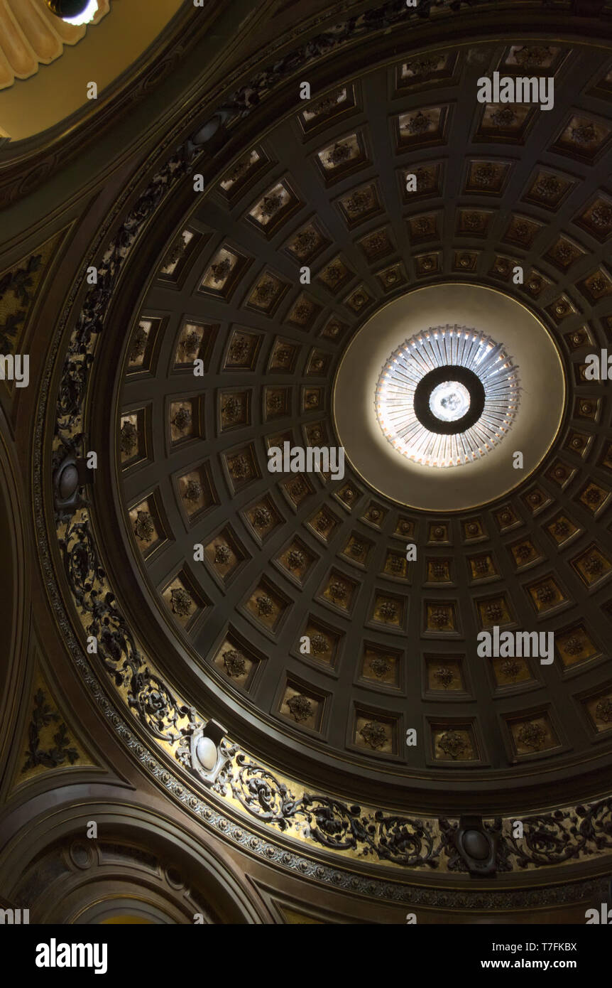 Detail of the dome skylight in the Cathedral of Buenos Aires Stock ...