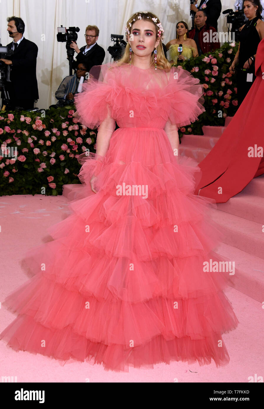 Emma Roberts attending the Metropolitan Museum of Art Costume Institute ...