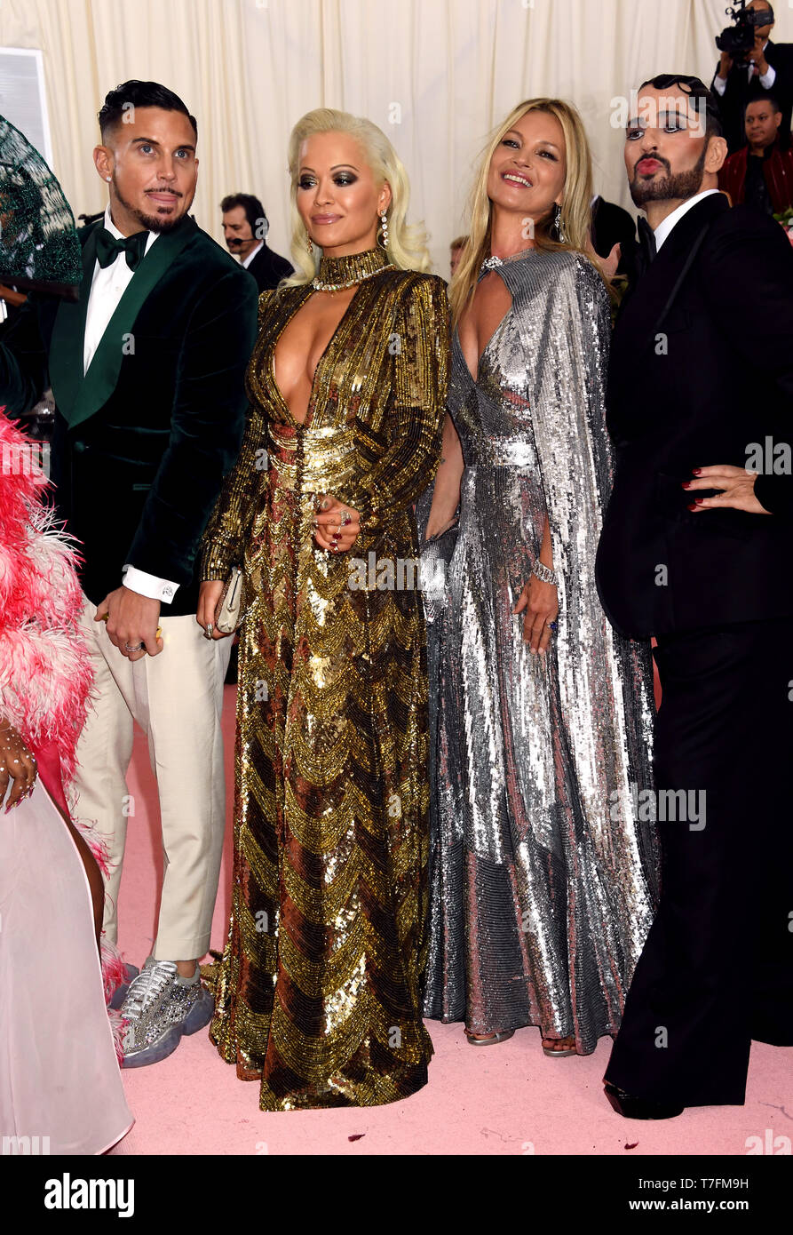 Rita Ora and Kate Moss attending the Metropolitan Museum of Art Costume ...