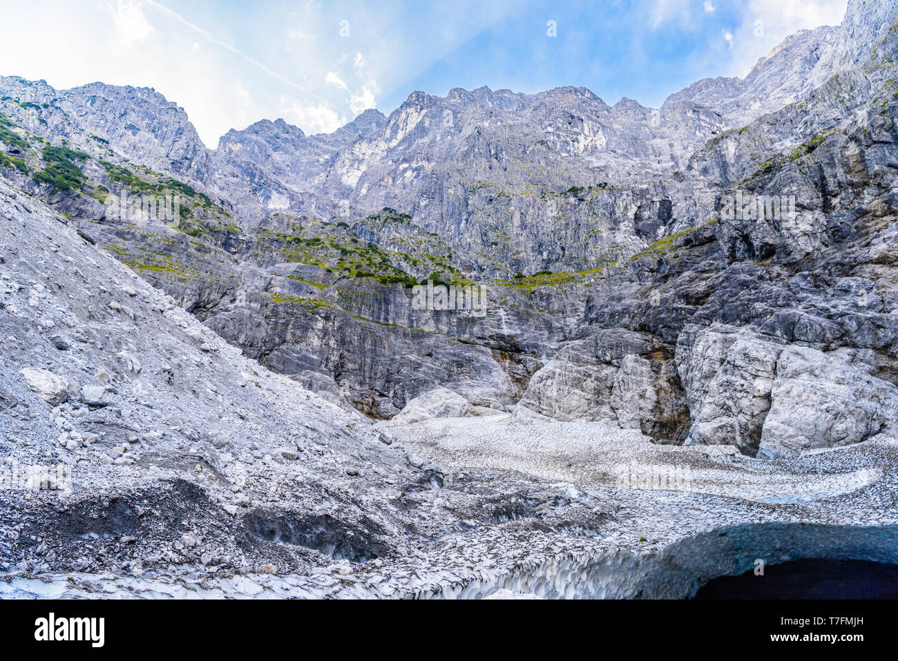 Ice cave under glacier in Alps mountains near Koenigssee, Konigsee ...