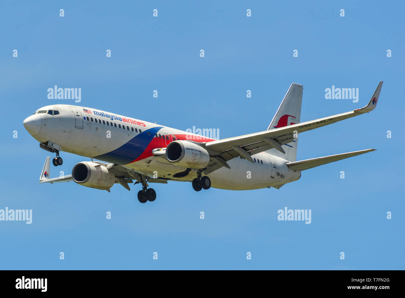 Singapore - Mar 27, 2019. 9M-MLK Malaysia Airlines Boeing 737-800 ...