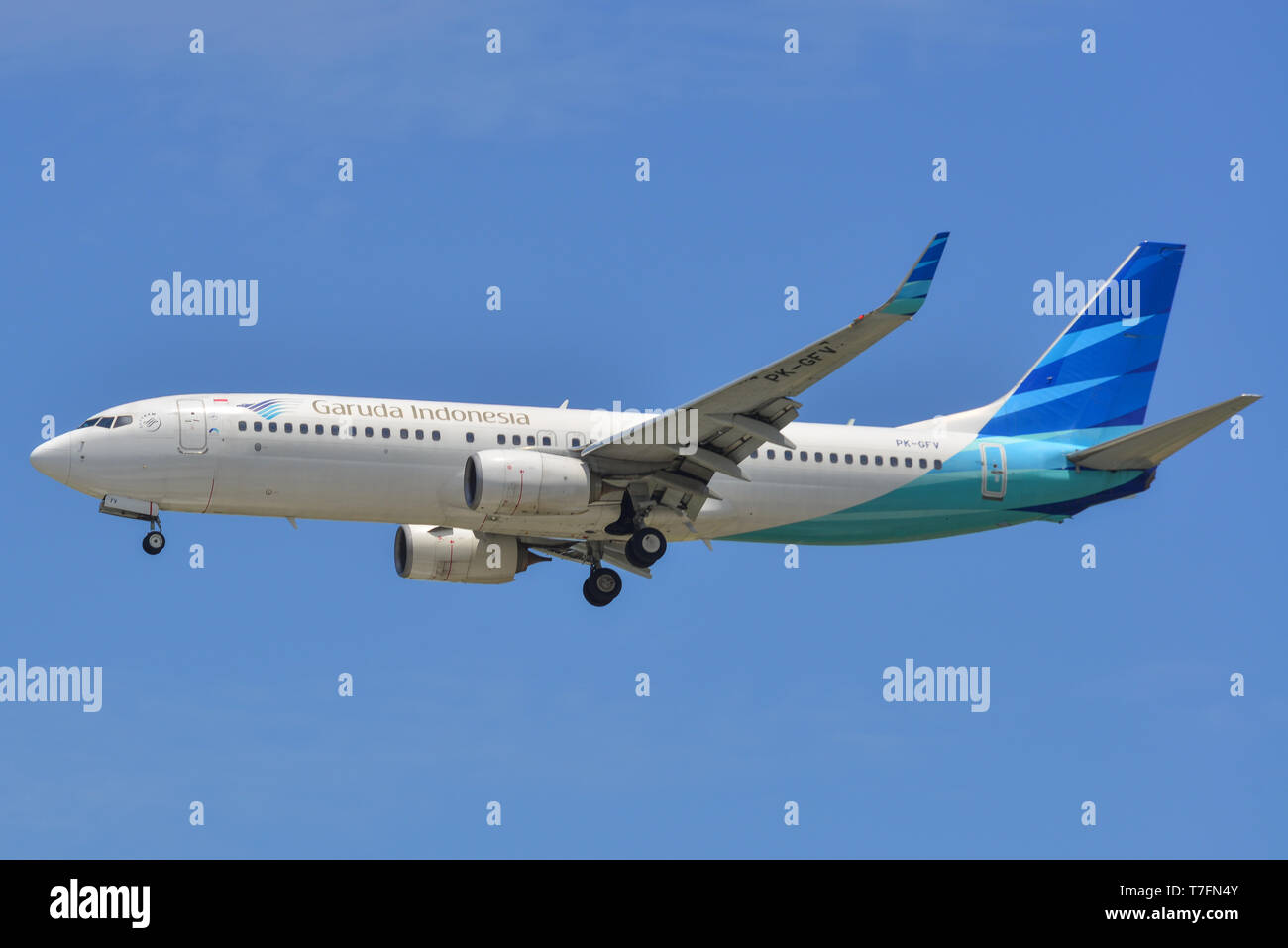 Singapore - Mar 27, 2019. PK-GFV Garuda Indonesia Boeing 737-800 ...
