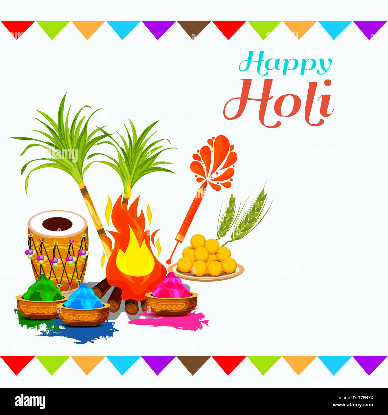 Vector illustration of a Colorful Promotional Background for Festival ...