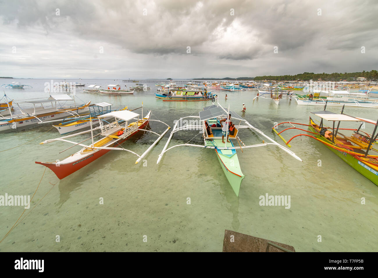 Apr 29, 2019 Boats waiting to pick up tourists from the General Luna ...