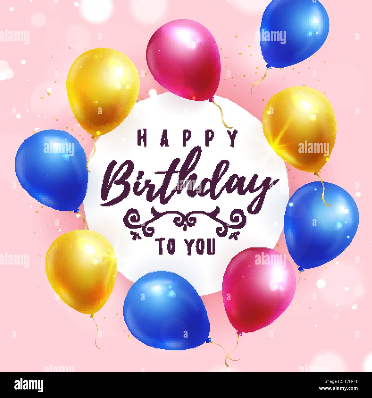 Golden balloons vector vectors hi-res stock photography and images - Alamy