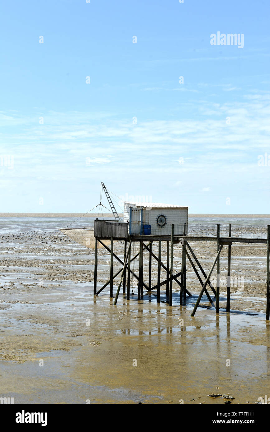 Yves (south-western France): fishing huts built on stilts and wooden ...