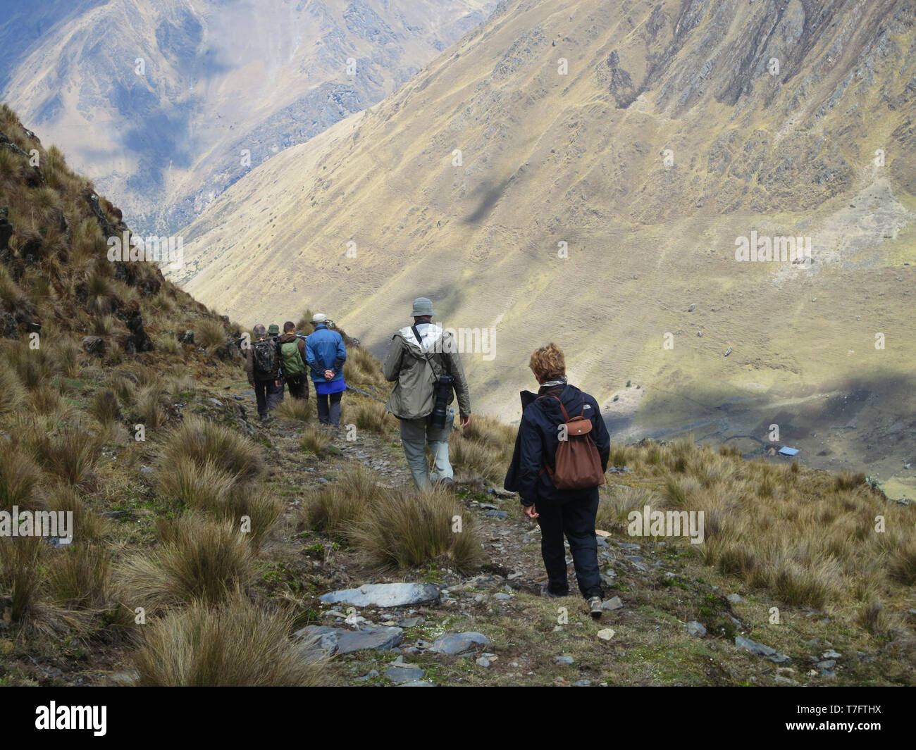 Abra Malaga pass in the high Andes of Peru. Part of the Cordillera ...