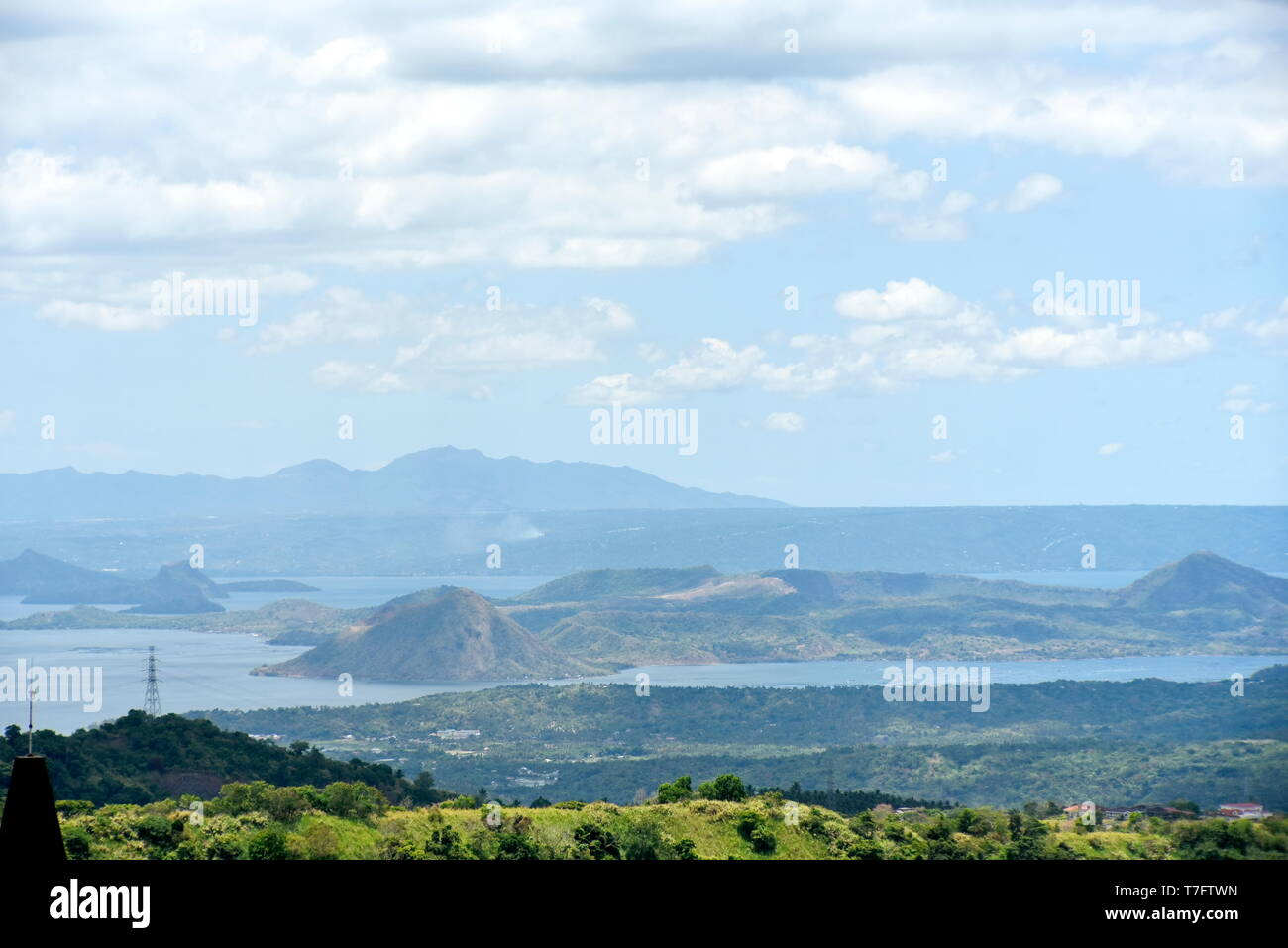 skyline view around Tagaytay city Hightland at the day, Philippines ...