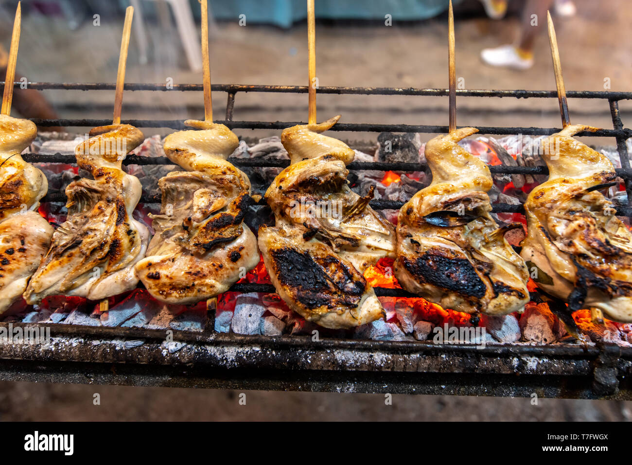 Filipino style chicken barbeque at Siargao Stock Photo - Alamy