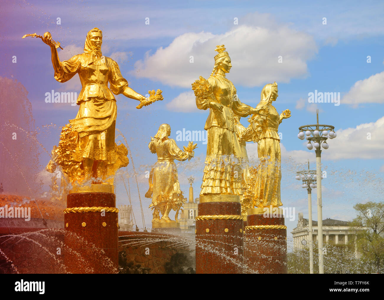 Miracle Wonderful photo of the Golden Fountain Friendship Stock Photo ...