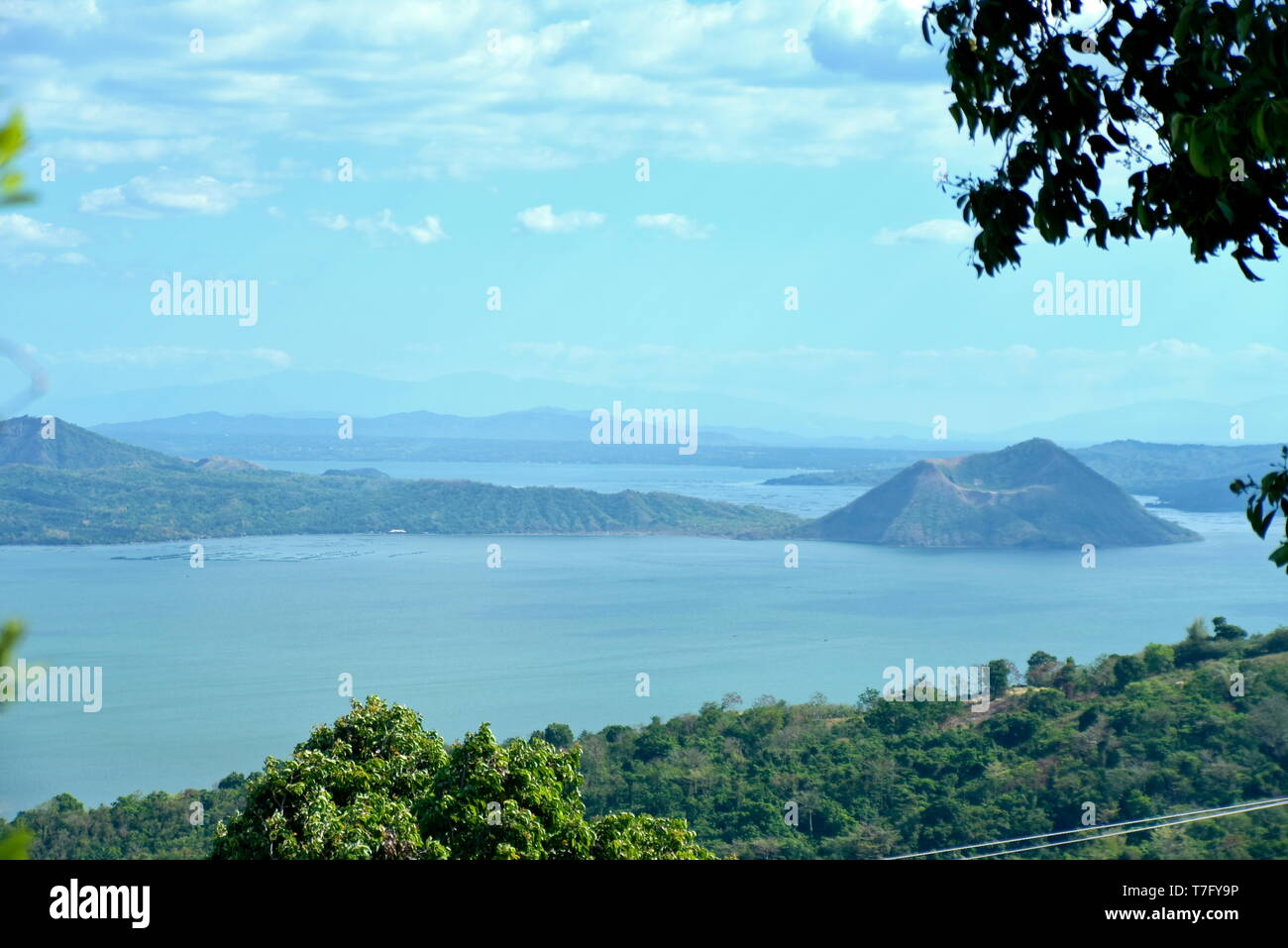 skyline view around Tagaytay city Hightland at the day, Philippines ...