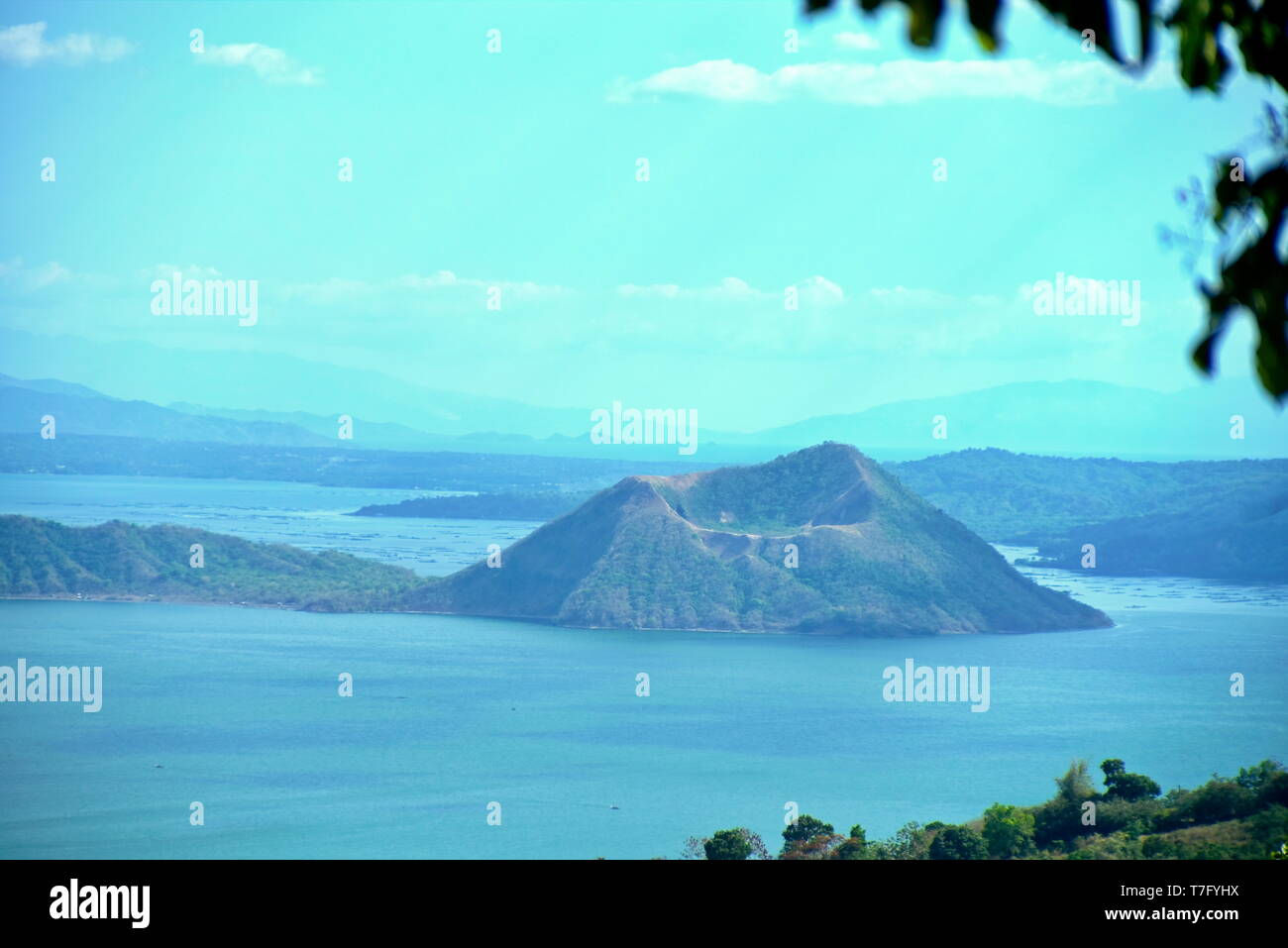 skyline view around Tagaytay city Hightland at the day, Philippines ...